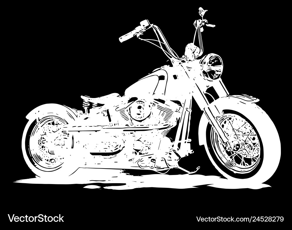 Vintage chopper motorcycle Royalty Free Vector Image