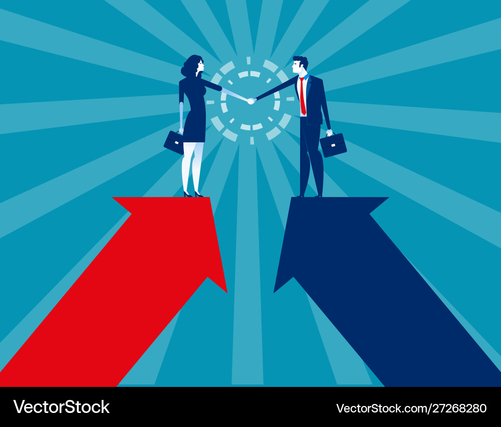 Business and partner handshake concept Royalty Free Vector
