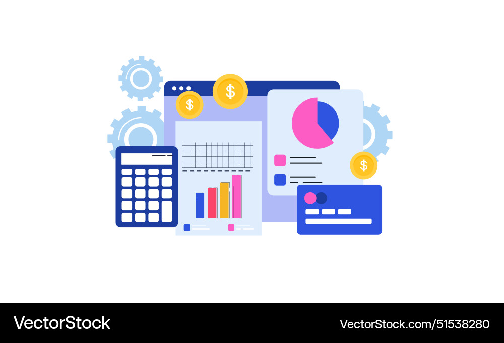 Financial report concept business analytics Vector Image