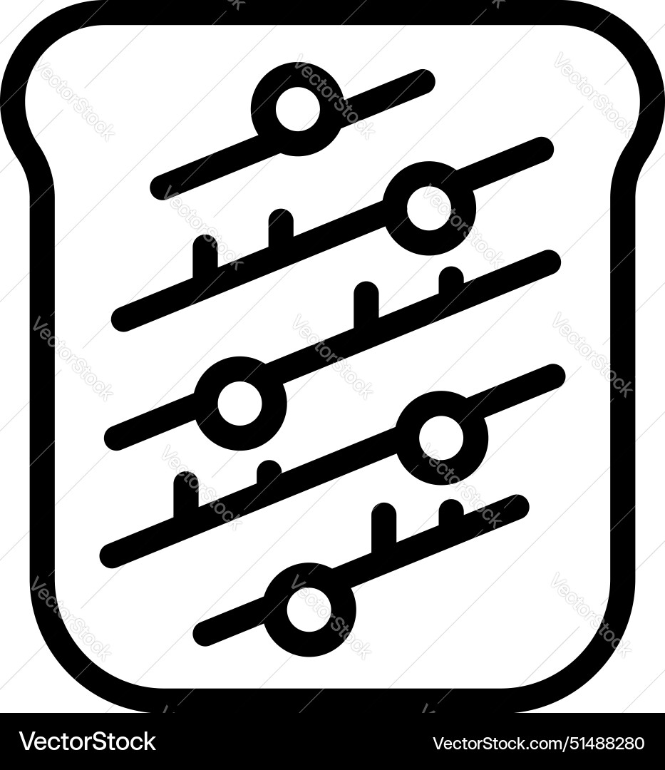 Icon of audio mixer sliders Royalty Free Vector Image Icon of audio mixer sliders Royalty Free Vector Image