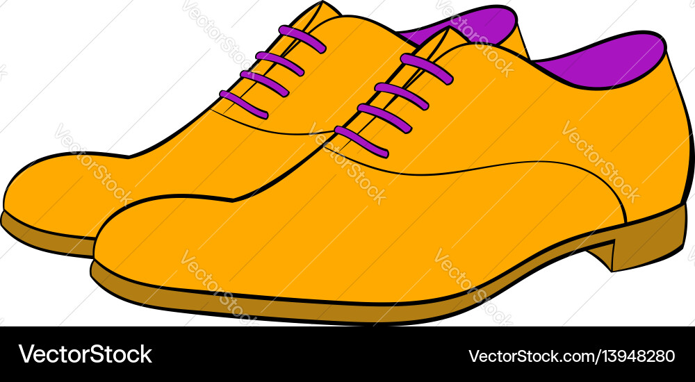 Men shoes icon cartoon Royalty Free Vector Image