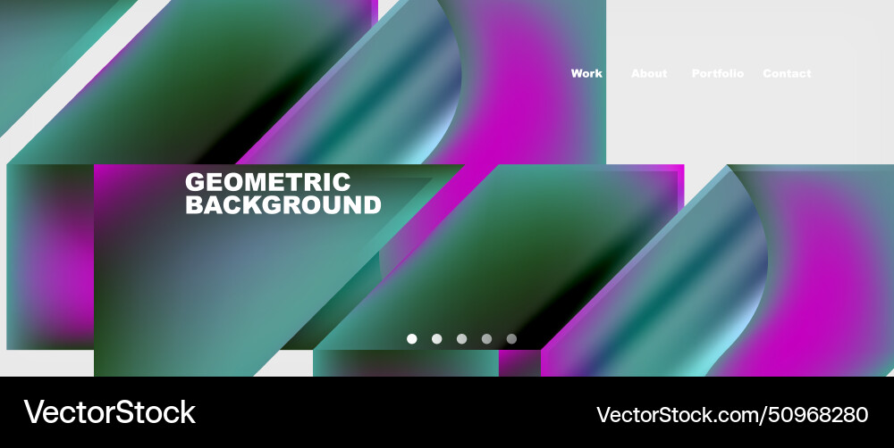 Minimal geometric web site page template design Vector Image