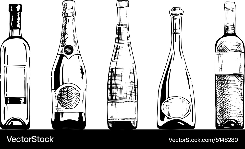 Wine bottle Royalty Free Vector Image - VectorStock