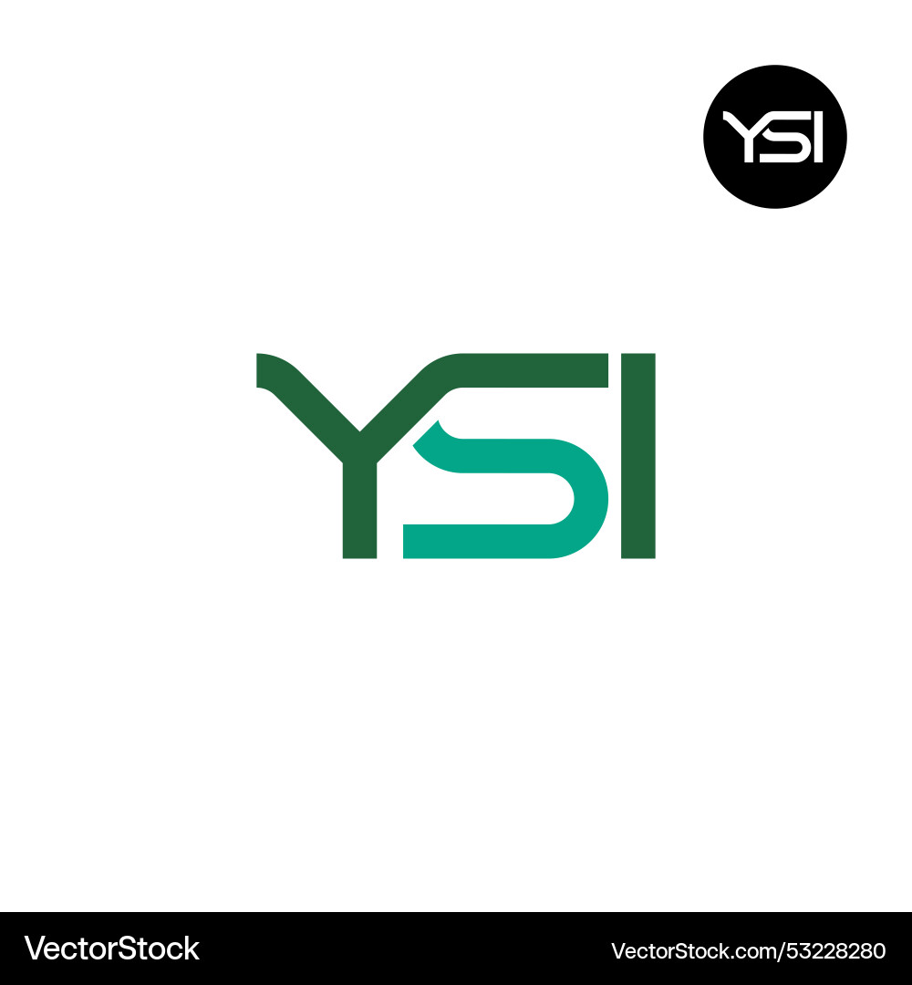 Ysi logo letter monogram design Royalty Free Vector Image