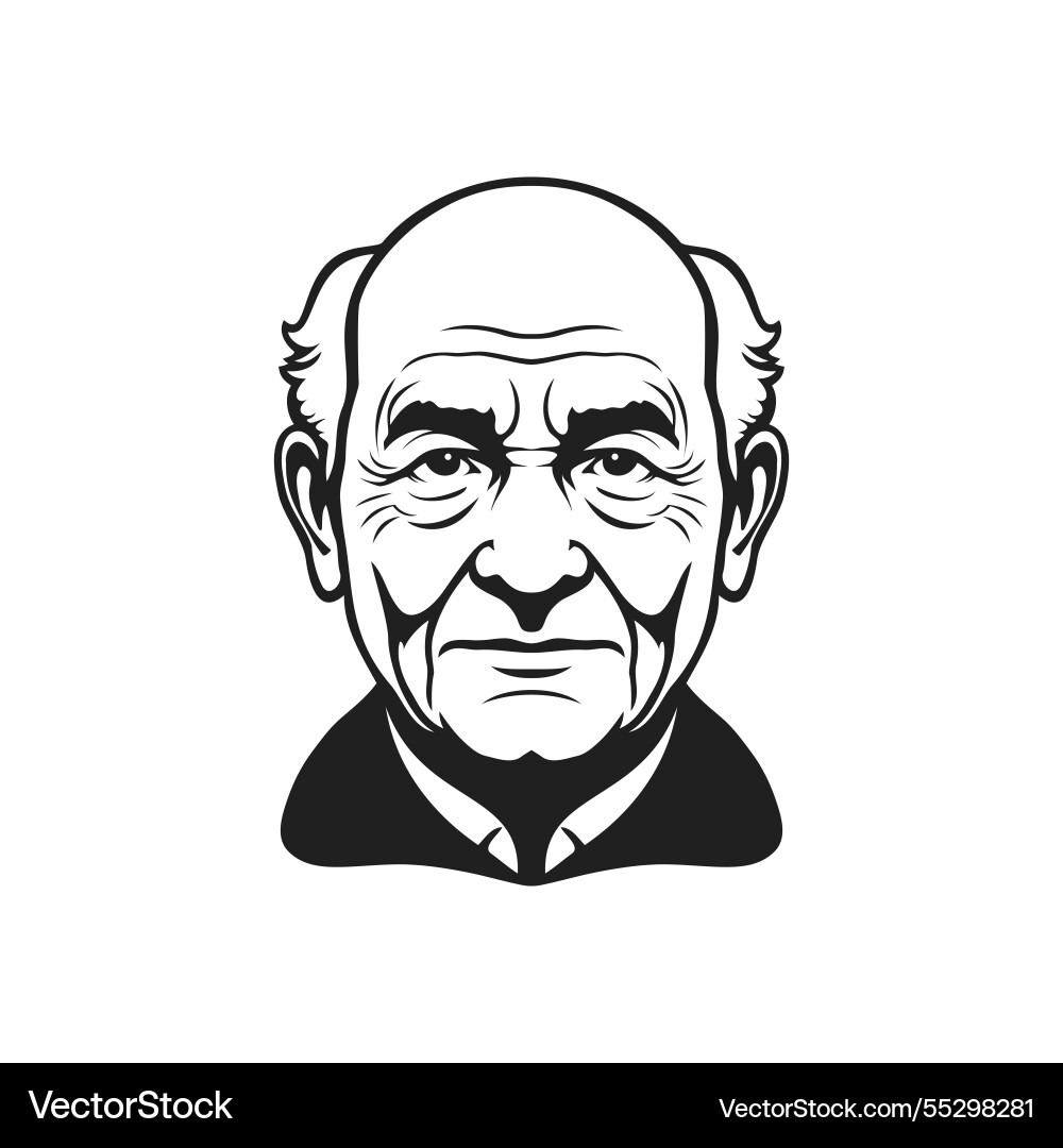 A bald man Royalty Free Vector Image - VectorStock