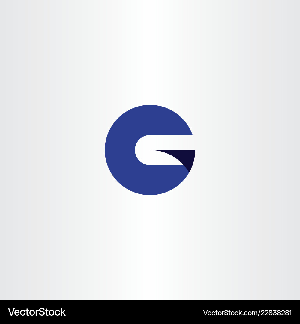 Blue g logo circle symbol logotype Royalty Free Vector Image