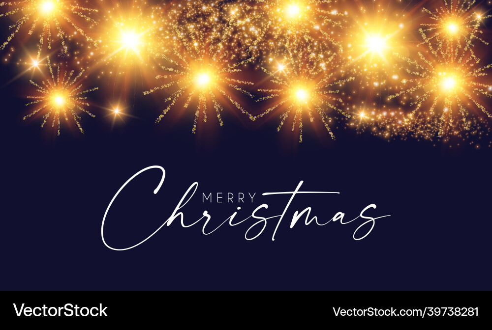 Fireworks shining background christmas party Vector Image