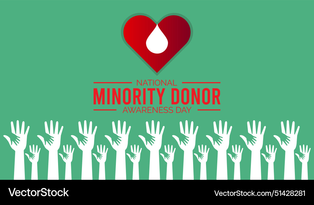 National minority donor awareness day Royalty Free Vector