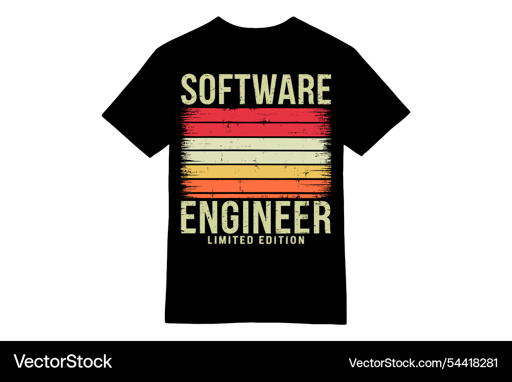 Software engineer limited edition vintage t-shirt Vector Image