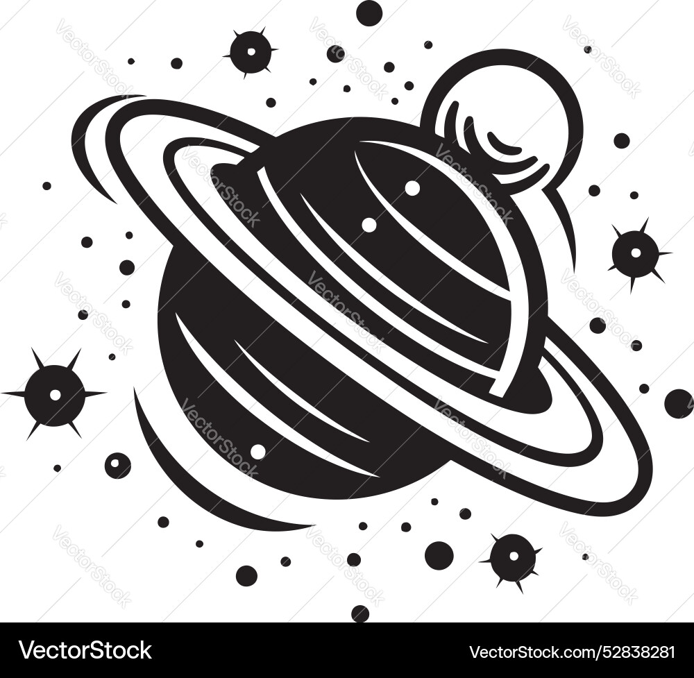 Stellar spectrum iconic space emblem nebula nexus Vector Image