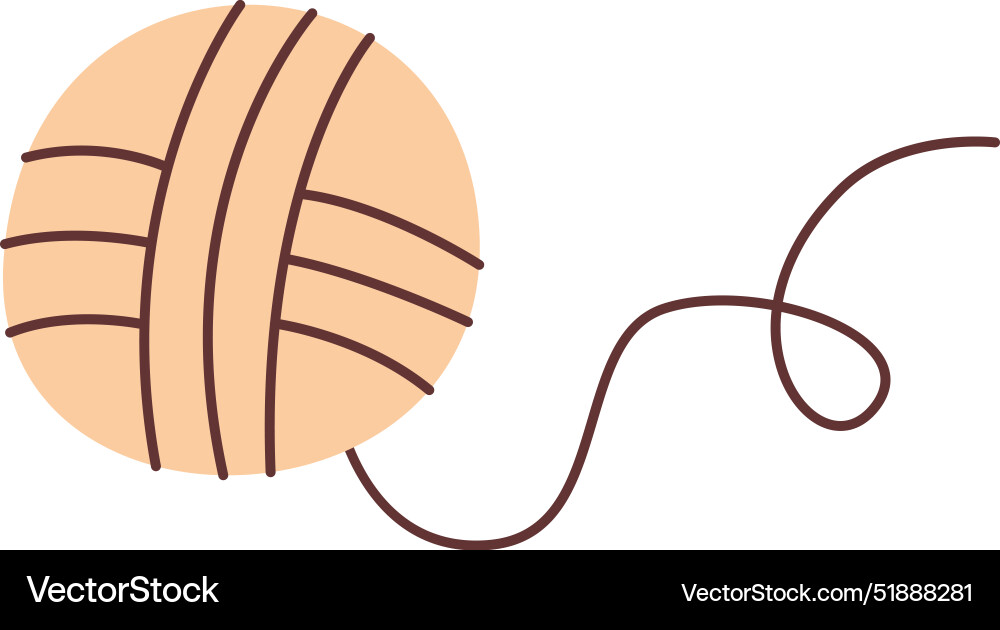 Threads ball hand drawn Royalty Free Vector Image
