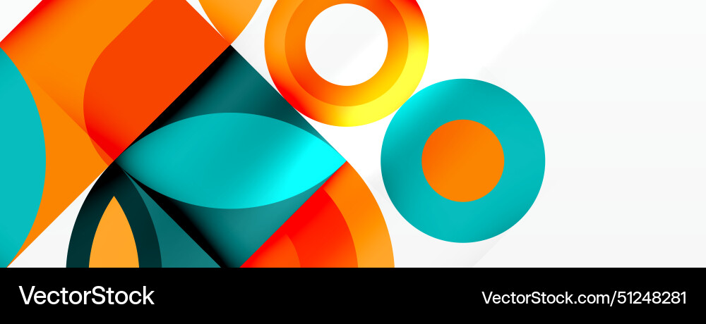 Vibrant abstract background with colorful circles Vector Image
