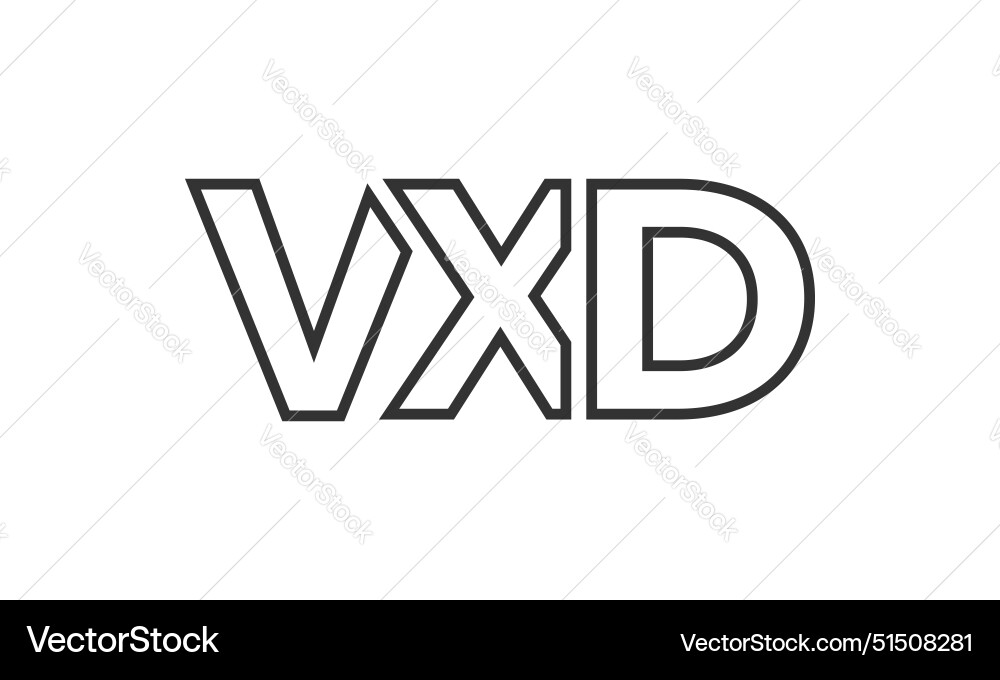 Vxd logo design template with strong and modern Vector Image