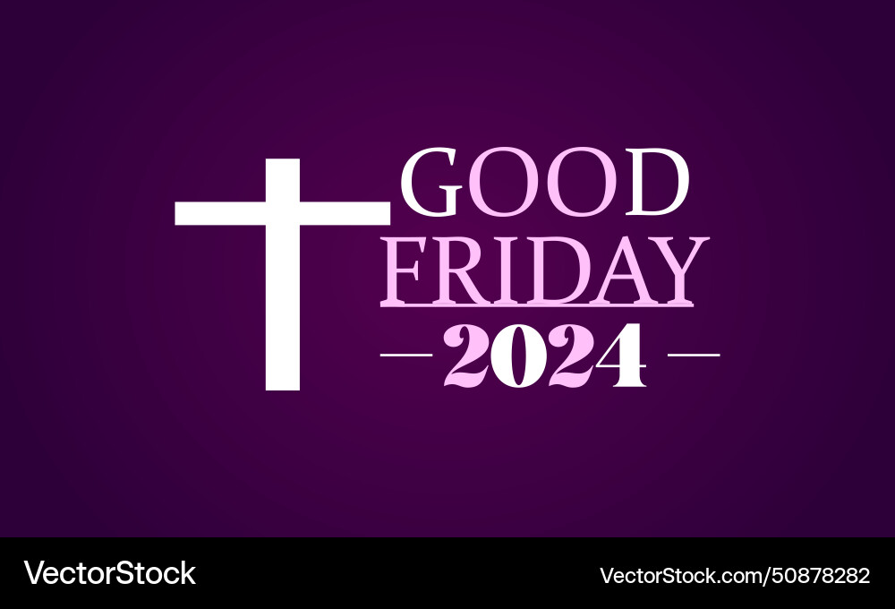 Perpule background good friday 2024 beautiful Vector Image