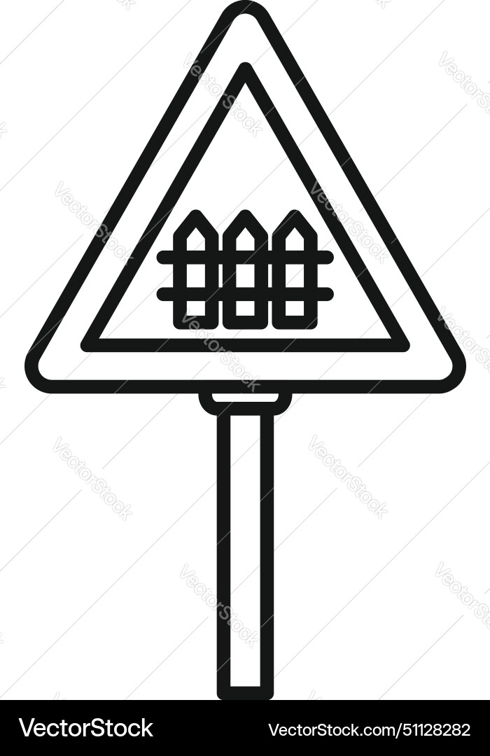 Crossing Triangle Symbol