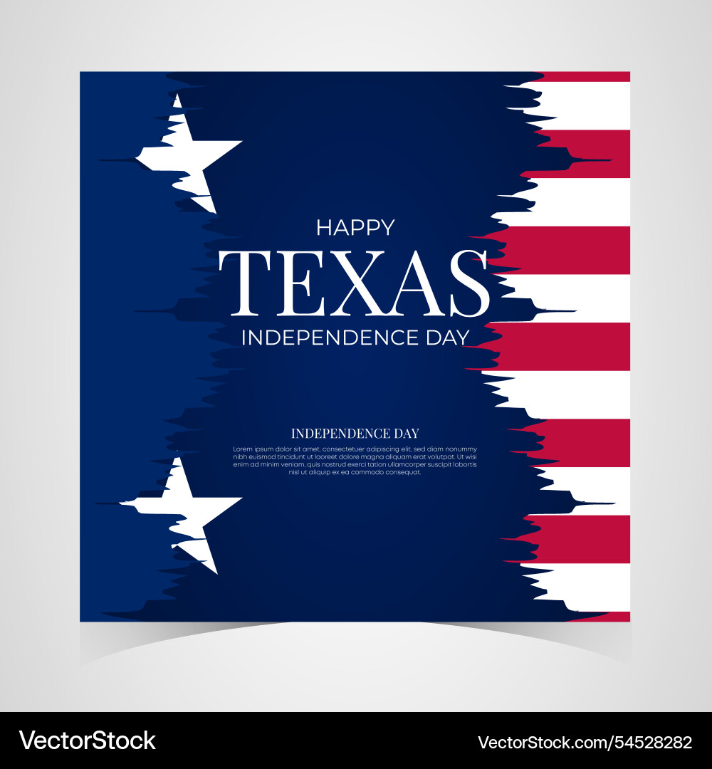 Texas independence day banner happy Royalty Free Vector