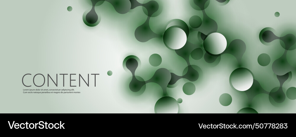 Design composition connects abstract shapes Vector Image