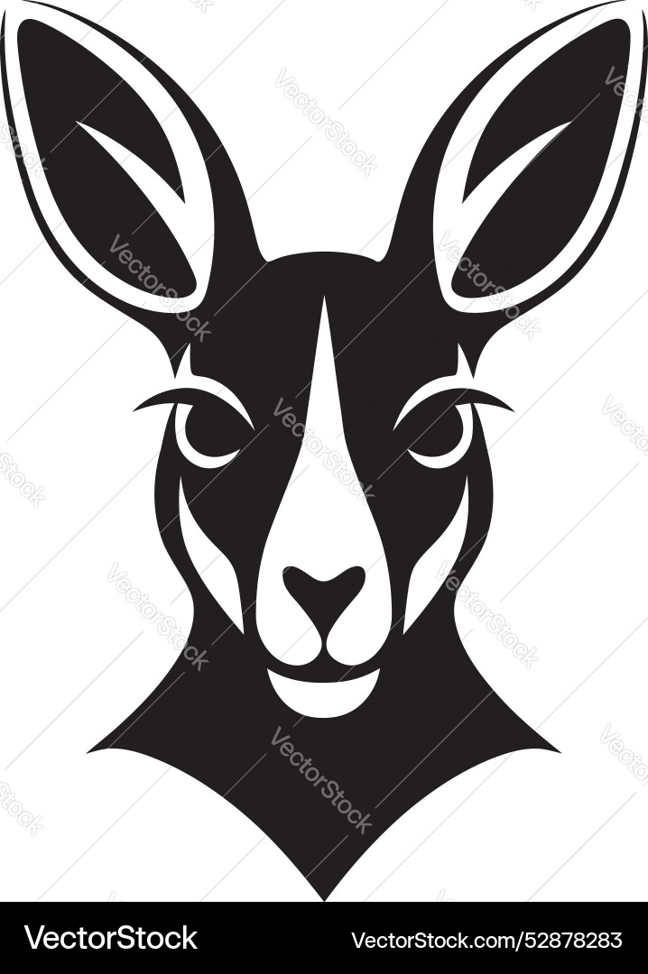 Kangaroo pouch monogram geometric design Vector Image