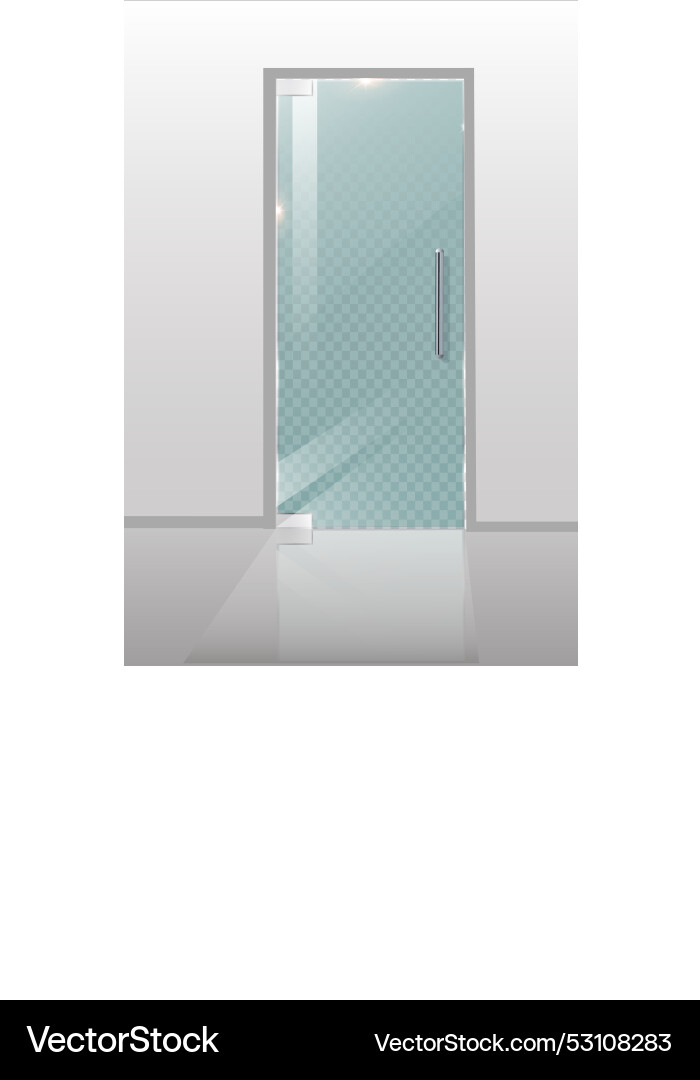 Modern glass doors transparent concepts Royalty Free Vector