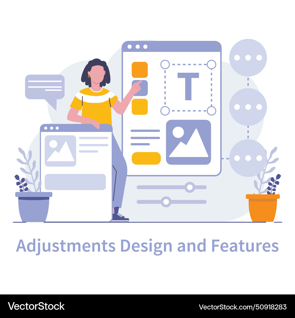 Product development concept flat Royalty Free Vector Image