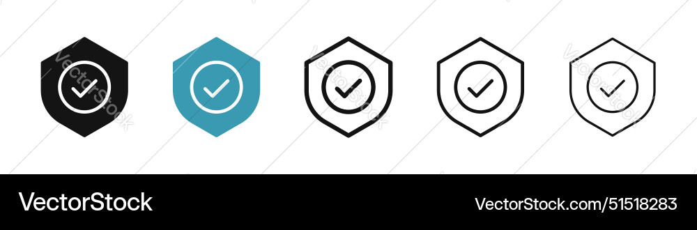 Shield check icon Royalty Free Vector Image - VectorStock