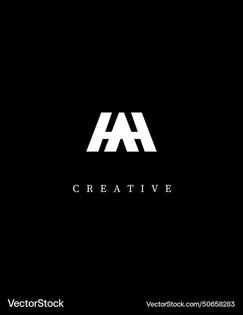 Unique attractive creative ha letter logo design Vector Image