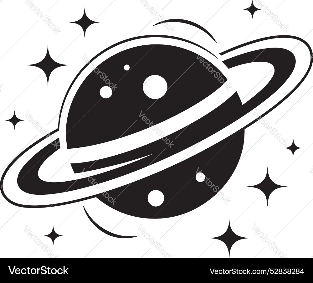 Celestial crest iconic space logo starlight Vector Image