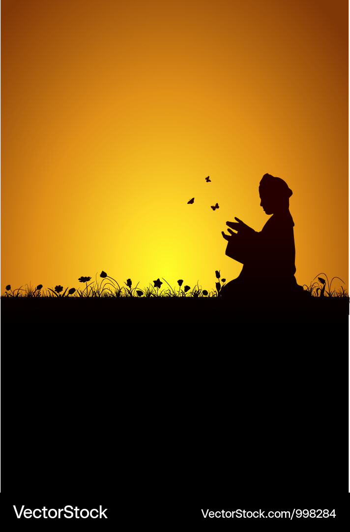 Child praying Royalty Free Vector Image - VectorStock