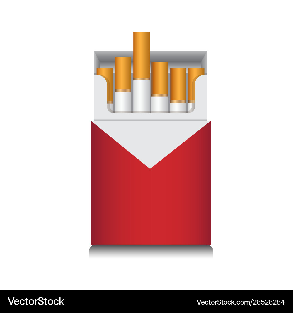 Cigarette pack box product packaging realistic Vector Image