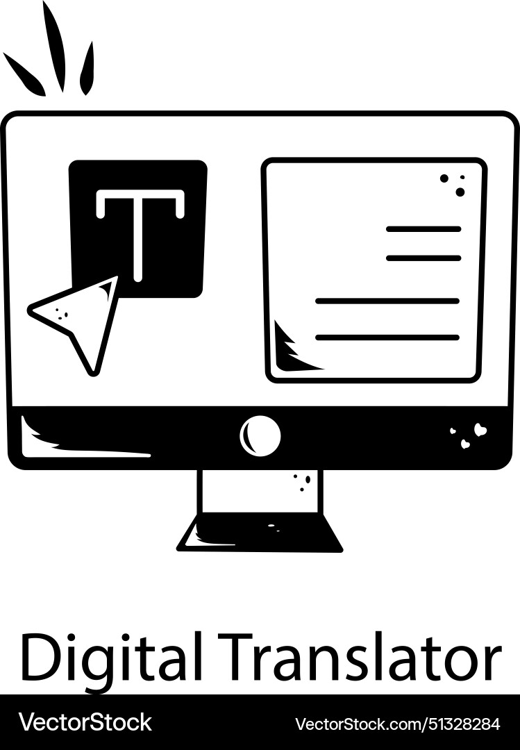 Digital translator Royalty Free Vector Image - VectorStock