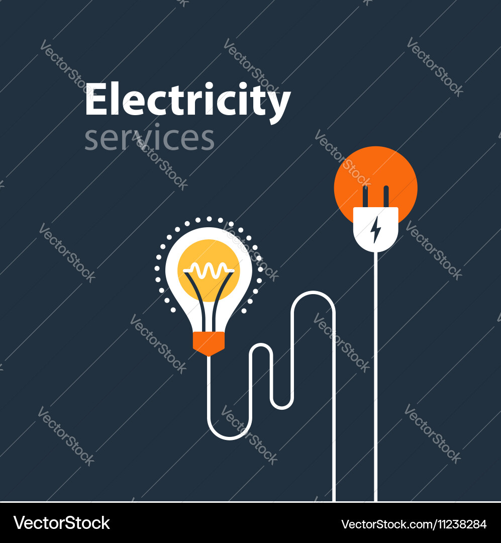 Electricity connection electrical services Vector Image