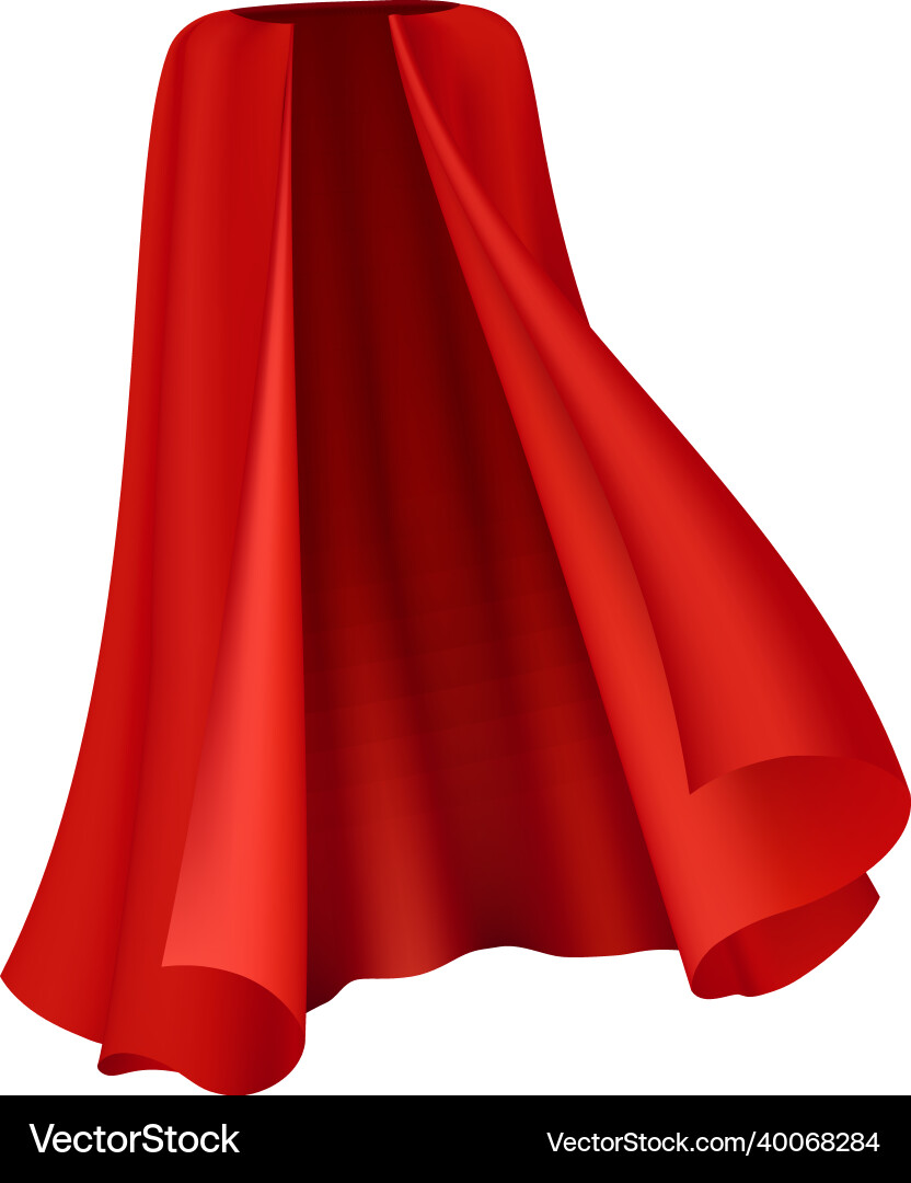 Royal red cloak composition Royalty Free Vector Image