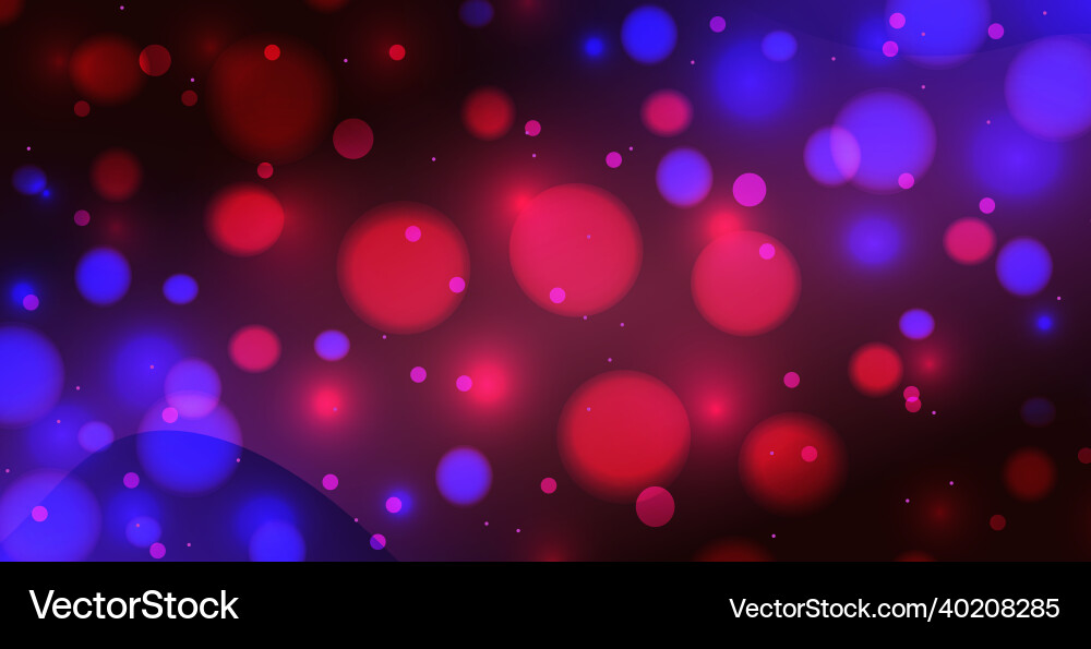 Abstract Bokeh Background - Red & Blue Vector Image