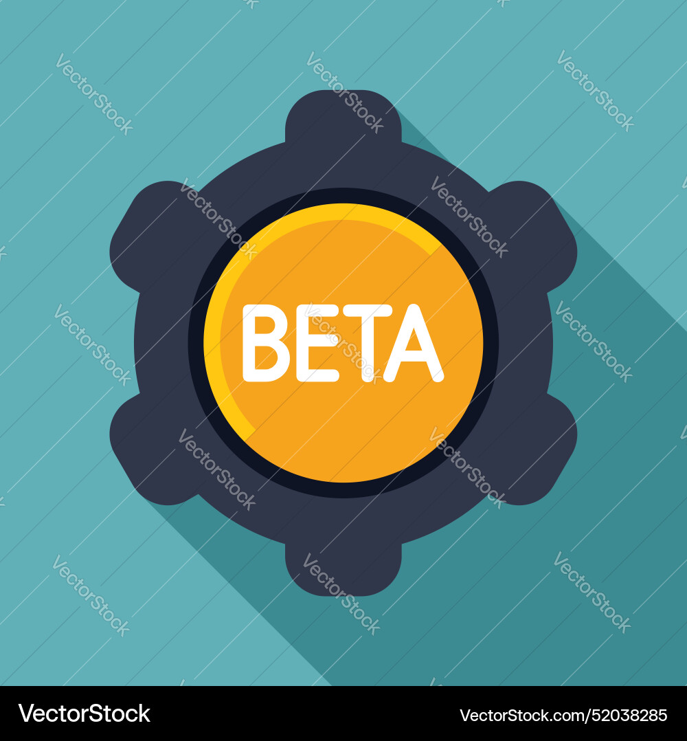 Beta Software Development Gear Royalty Free Vector Image