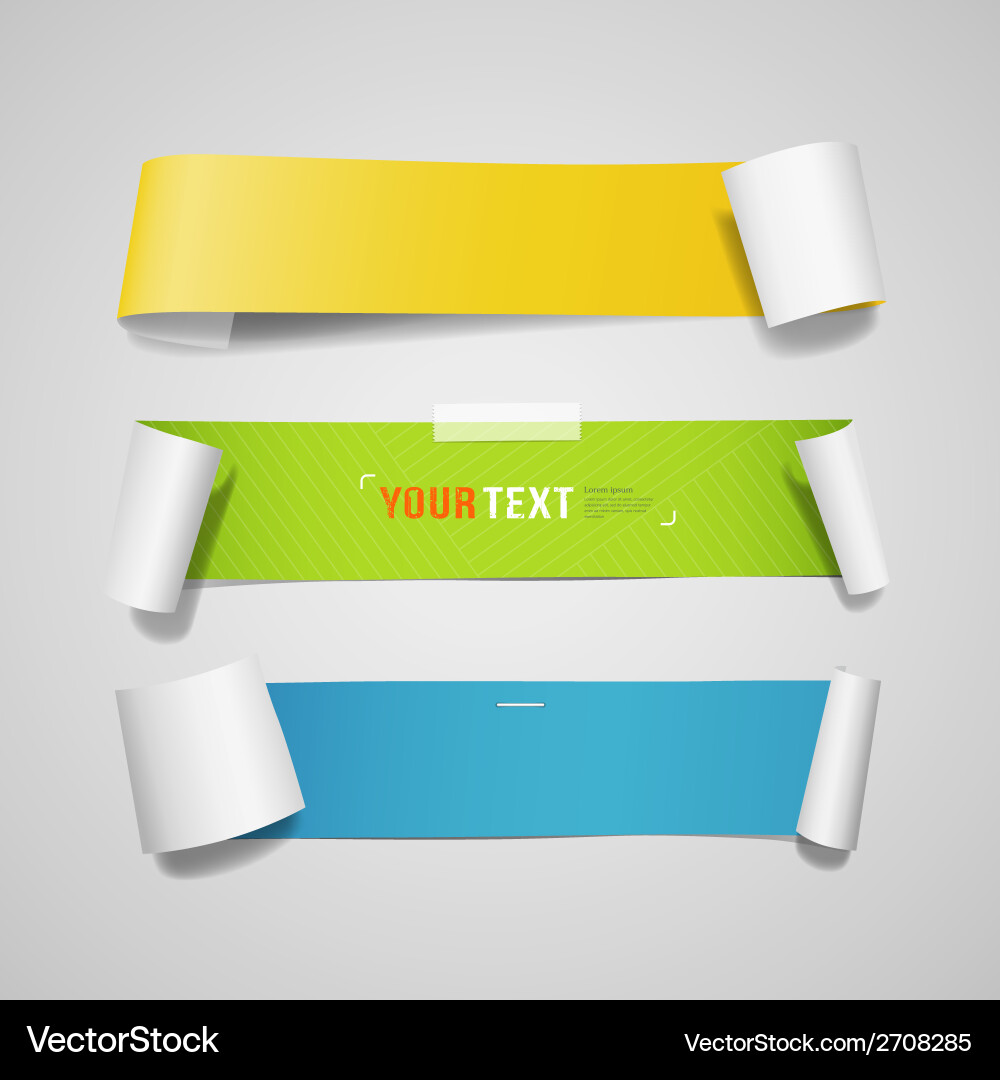 Colorful paper roll long collections design Vector Image