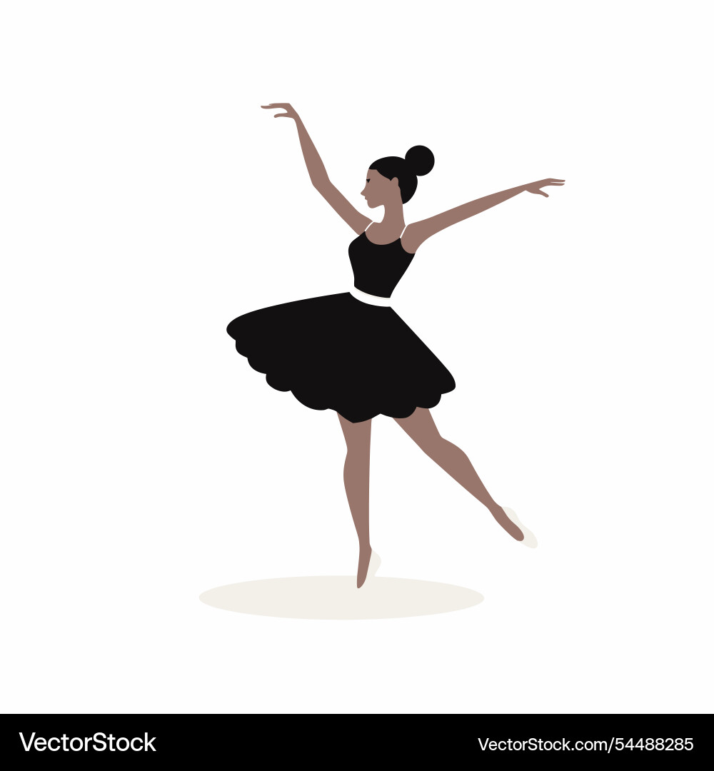 Elegant ballet dancer performing on stage Vector Image
