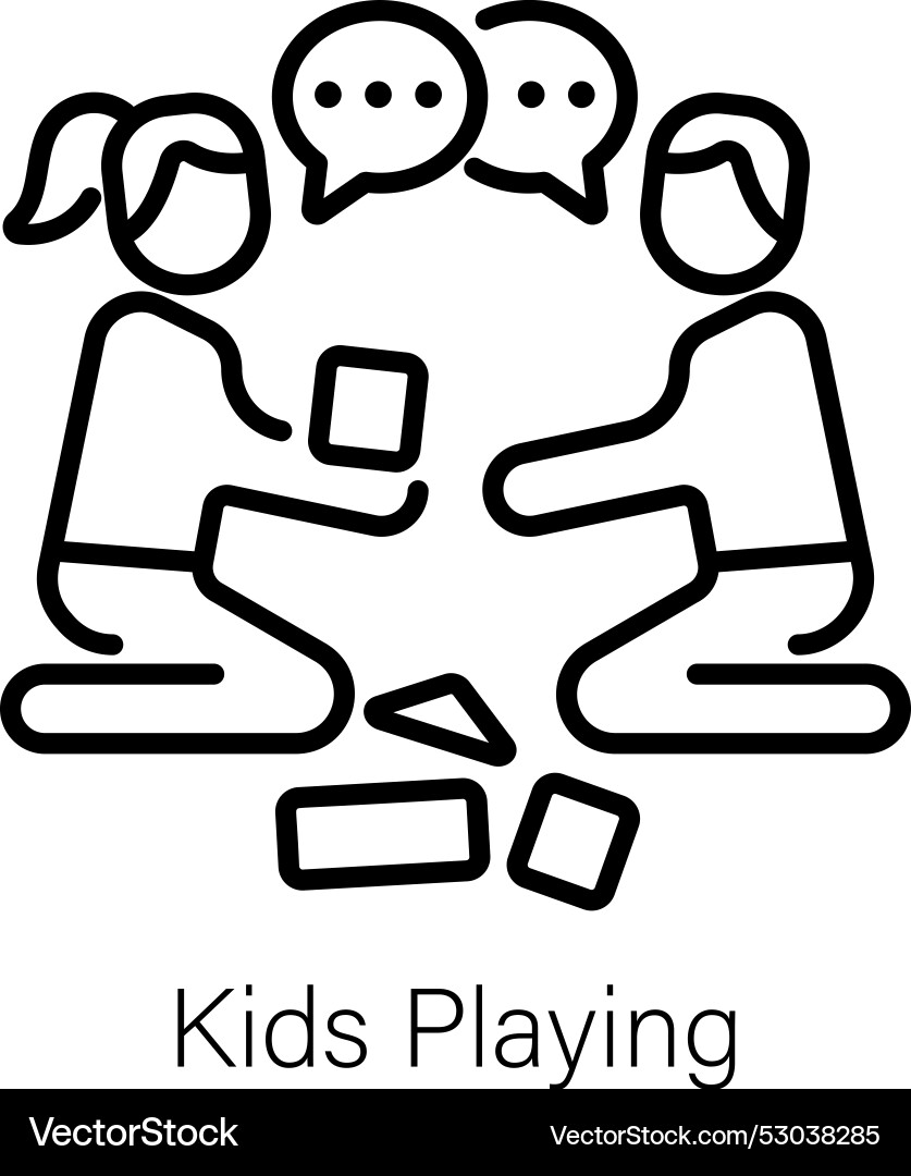 Kids playing Royalty Free Vector Image - VectorStock