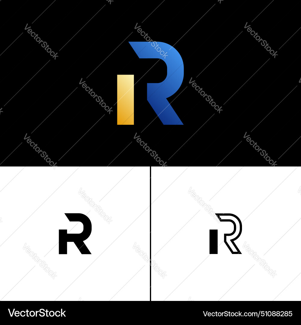 Letter set alphabet tech font Royalty Free Vector Image