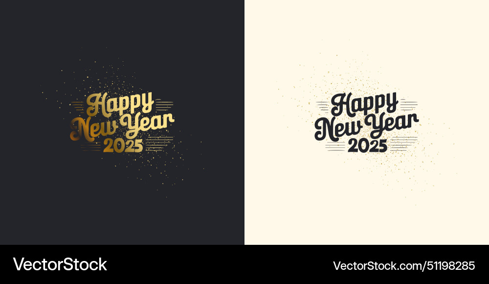 Modern design for writing happy new year 2025 Vector Image