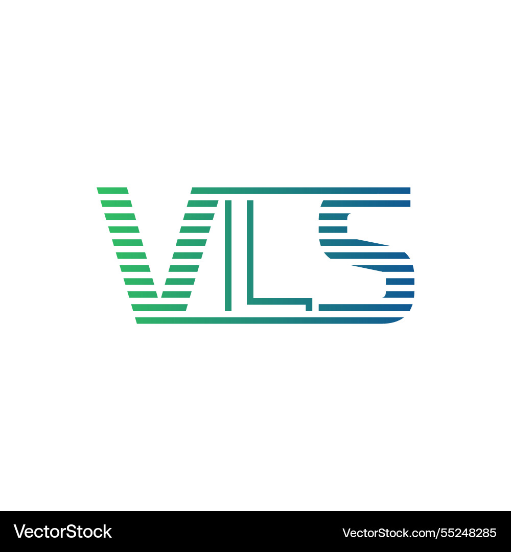 Moderne vls logo design letter minimalist Vektorbild