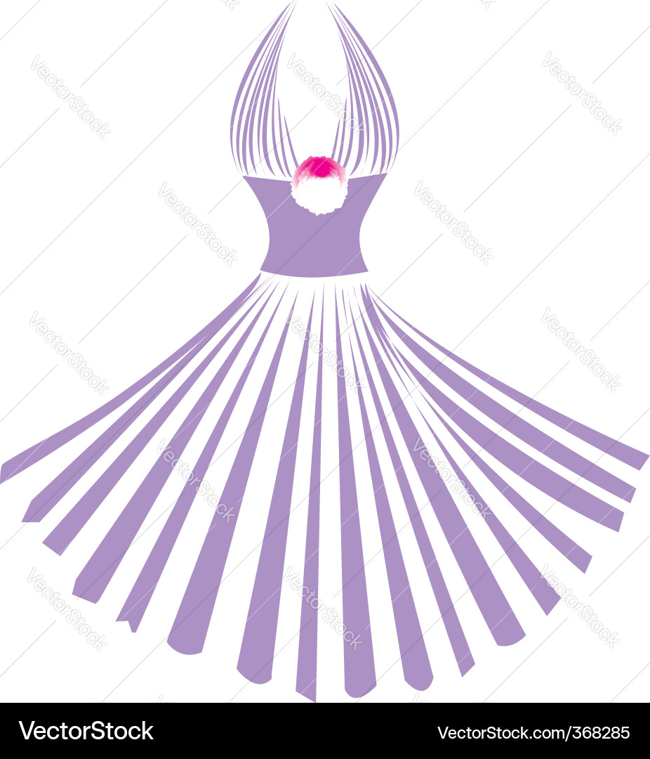 Pink Floral Dress Royalty Free Vector Image - VectorStock