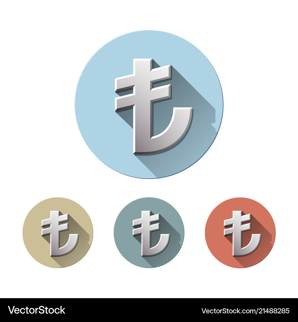 Turkish Lira Currency Symbol Royalty Free Vector Image