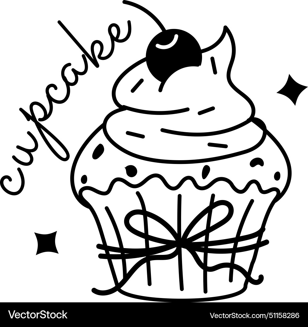 Cupcake Royalty Free Vector Image Vectorstock