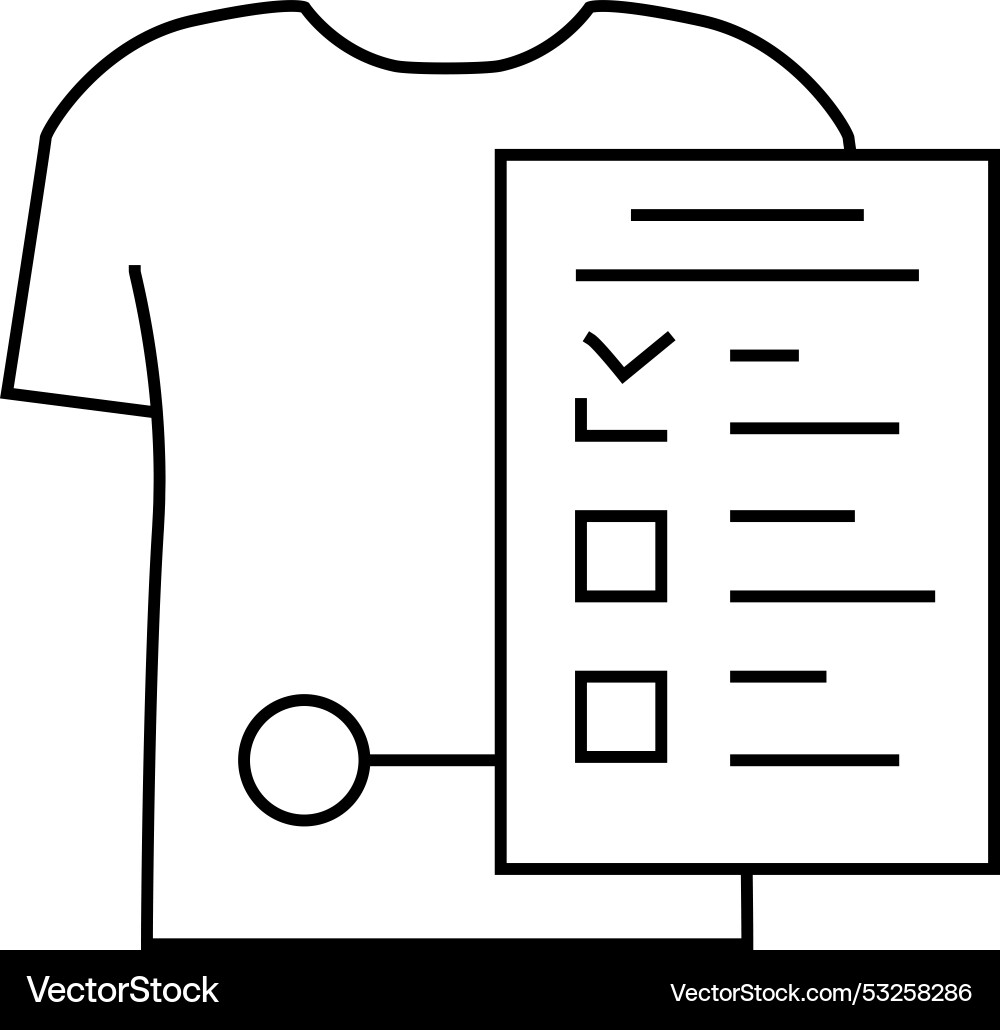 Fabric check sewing line icon Royalty Free Vector Image