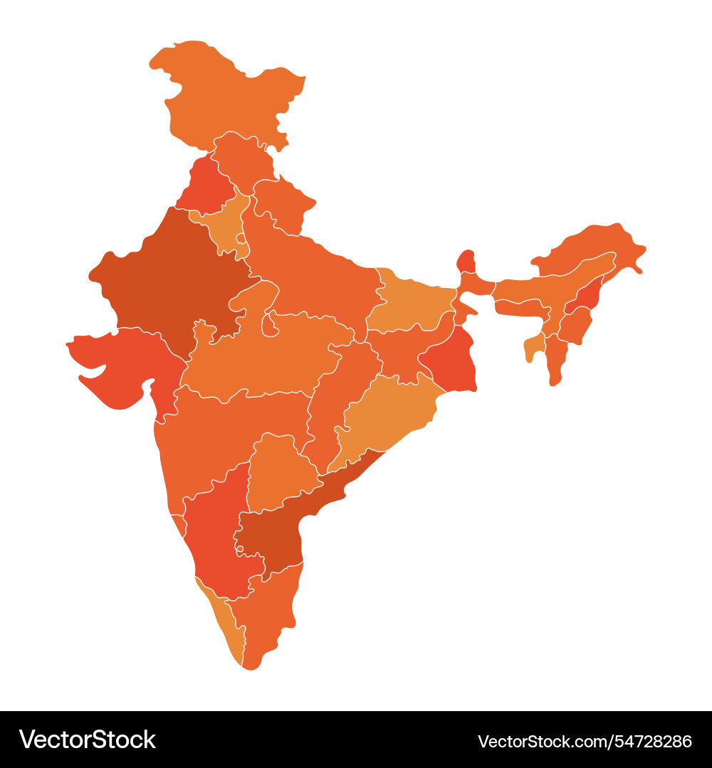Map of india icon detailed Royalty Free Vector Image