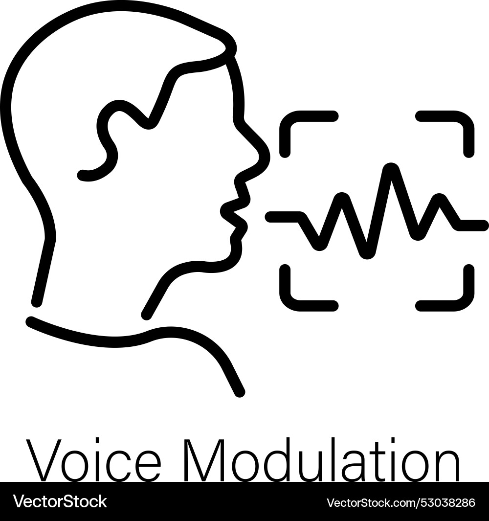 Voice modulation Royalty Free Vector Image - VectorStock