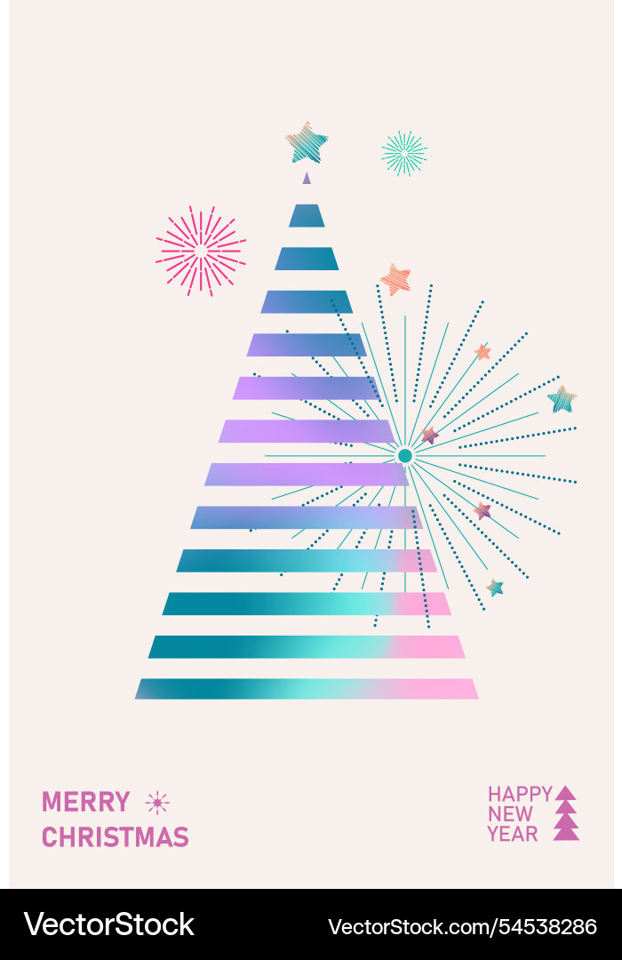Year card in gradient colors Royalty Free Vector Image