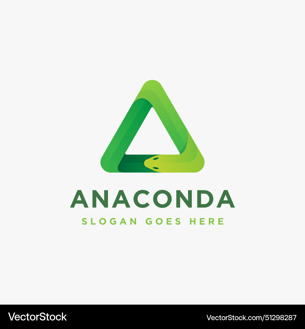 Abstract geometric anaconda snake logo icon Vector Image