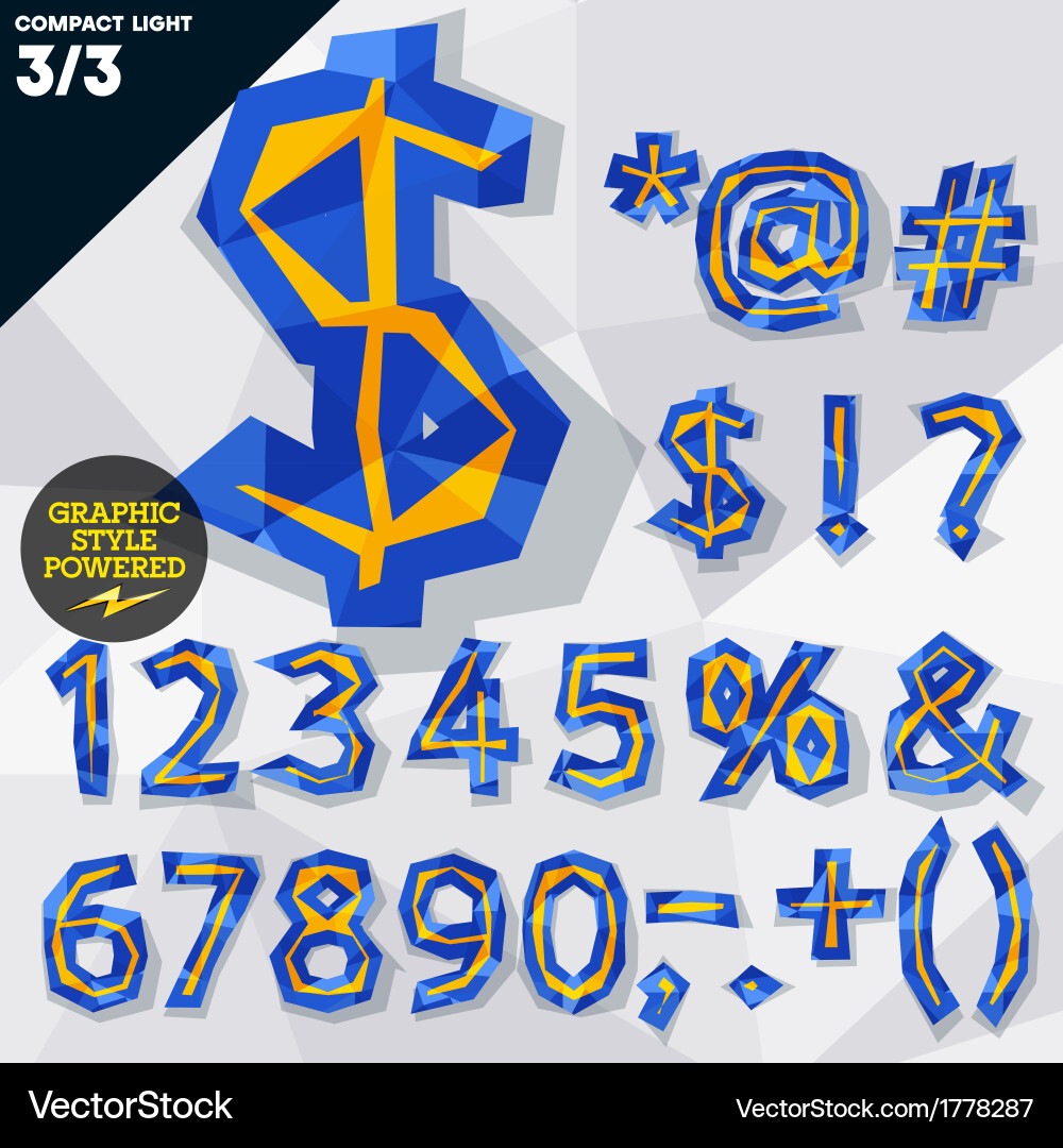 Crumpled paper alphabet Royalty Free Vector Image