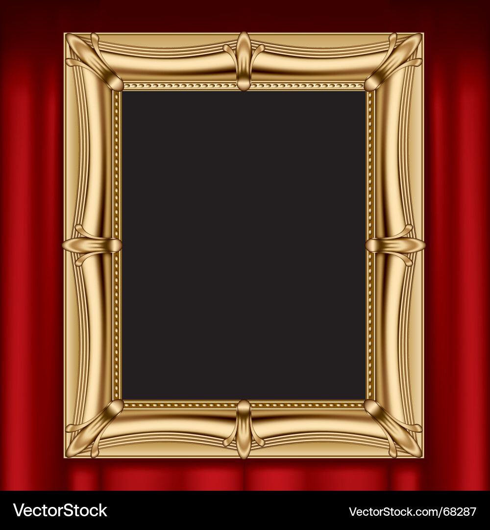 Gold frame Royalty Free Vector Image - VectorStock